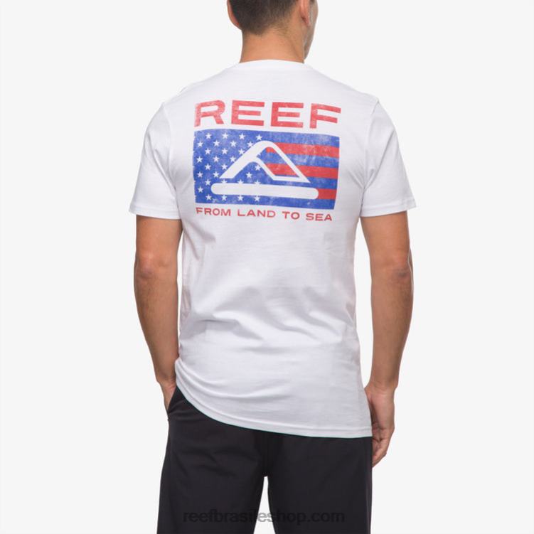 br Reef camiseta de manga curta beverly homens Branco brilhante ...