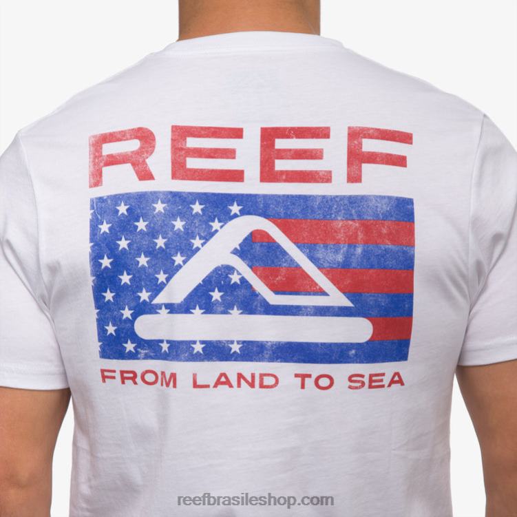 br Reef camiseta de manga curta beverly homens Branco brilhante ...